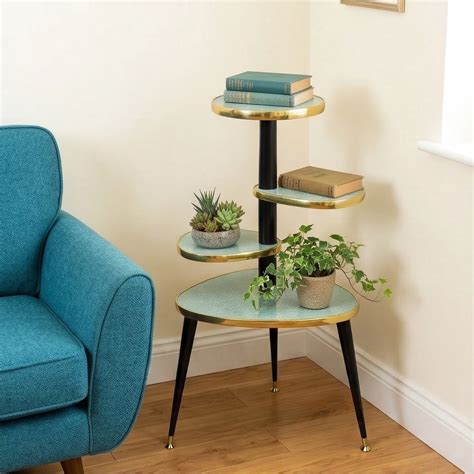 Mid Century Modern Royalexe™ 4 Tier Tera Plant Stand By Royale Naug