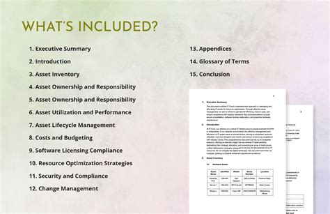 It Business Asset Management And Allocation Document Template In Word