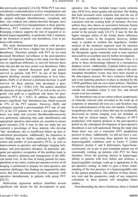 Hypercoagulability In Liver Transplant Recipients Does Portal Vein