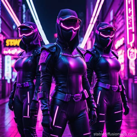 Ninjas In A Stealthy Formation Stable Diffusion Online