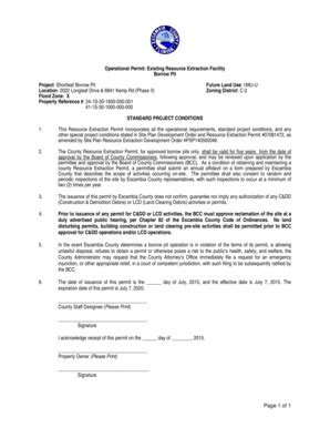 Fillable Online Operational Permit Existing Resource Extraction