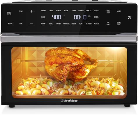 Chefman Air Fryer Toaster Oven Combo With Probe Thermometer