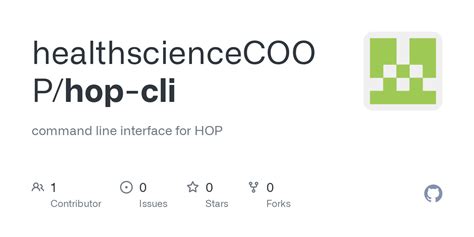 github healthsciencecoop hop cli command line interface for hop