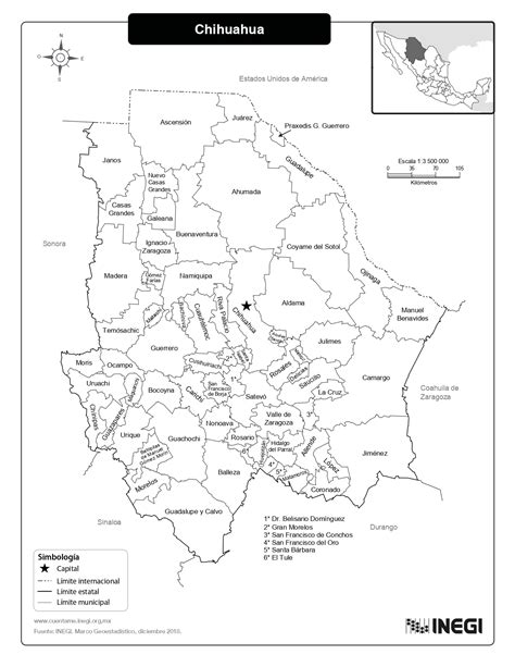 Descubre Los Mapas De Chihuahua Con Su Division Politica Y Nombres