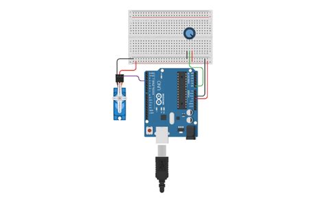 Circuit Design Servomotore Con Potenziometro Tinkercad