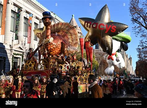 A View Of The Tom Turkey Float At The 2023 Macys Thanksgiving Day