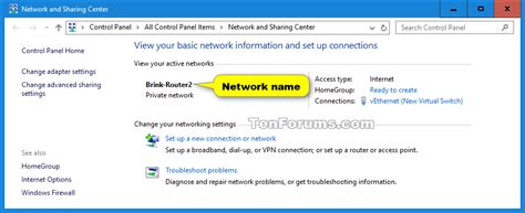 Network Sharing Network Profile Name Rename In Windows Windows Tutorials