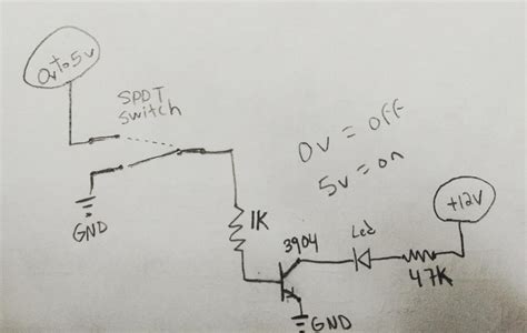 Dual Led And Transistor 3906 3904 Switching With Spdt Switch On And Off Toggle Help Electrical
