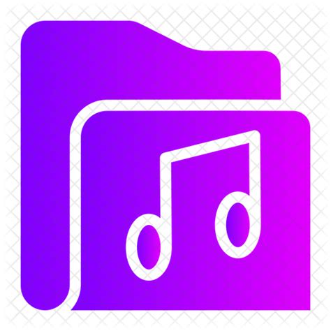 Music Folder Icon Download In Gradient Style