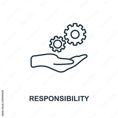 Responsibility Icon Line Style Element From Personality Collection