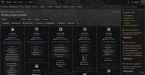 • The Searchable Filterable Sortable Database For Diablo 2