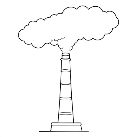 A Drawing Of A Smoke Stack With Smoke Coming Out Of It Premium Ai