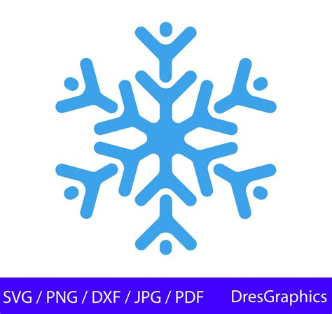 Snowflake Svg Simple Snowflake Cut File Snow Flake Instant Download Etsy