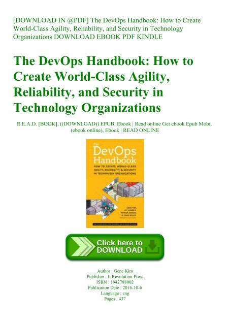 [download in pdf] the devops handbook how to create world class