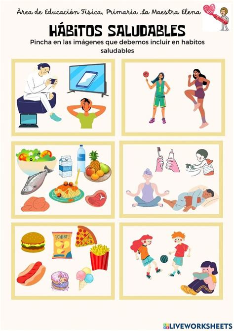 Habitos Saludables Activity For Priemer Ciclo 1º Y 2º