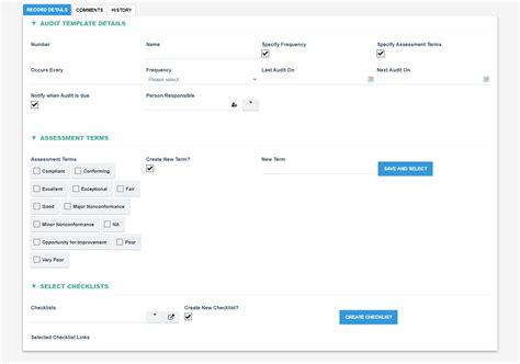 Creating An Audit Template