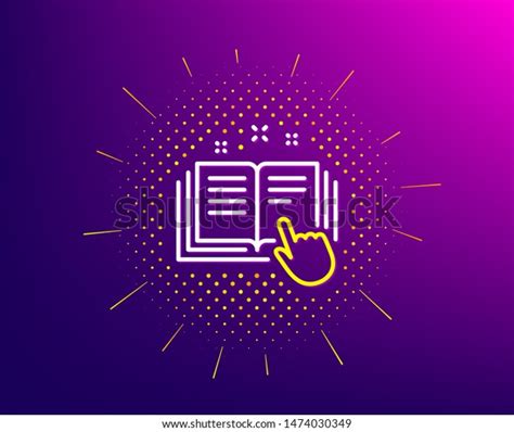 technical documentation line icon halftone pattern stock vector