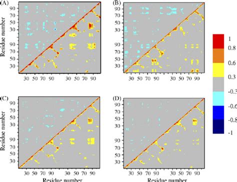 Dynamical Cross Correlation Maps Dccms Correlations Positive
