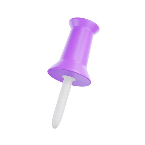 3d Purple Push Pins Sign Icon Isolated Push Pins Symbol Icons For Web