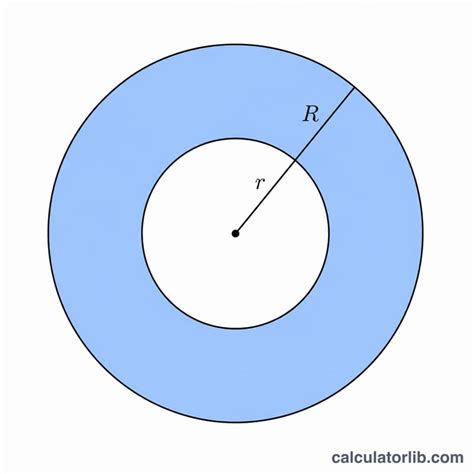 Annulus Ring Area Calculator — A πr²−r² Calculatorlib