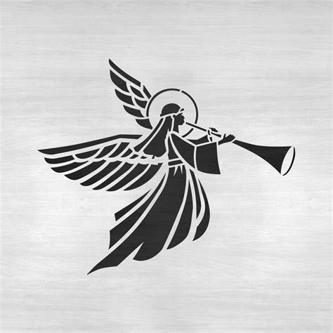 Christmas Angel Stencil Craft Stencils Christmas Angel Christmas Stencil Holiday Xmas