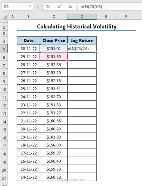 How To Calculate Historical Volatility In Excel With Easy Steps
