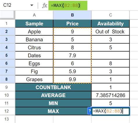 Basic Google Sheets Formulas Top Formulas And Functions