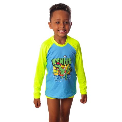 Blusa Uv E Sunga Boxer Dinossauro Cecí Moda Praia Ceci Moda Praia