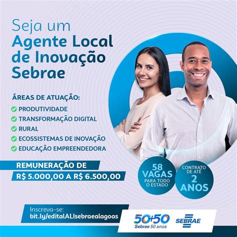 Sebrae Alagoas abre vagas para Agente Local de Inovação Embarque Nordeste