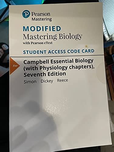 Modified Masteringbiology With Pearson Etext Valuepack Access Card