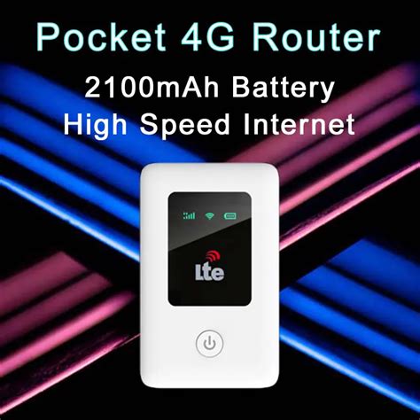 4g Lte Wifi Router Pocket Hotspot With 2100mah Battery Portable