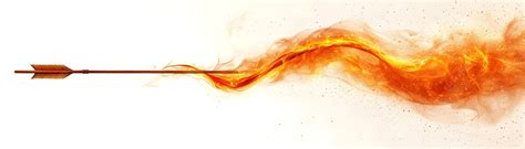 弓と矢の抽象的なベクトルとして 矢に沿って炎がある弓と矢 Premium Ai生成画像