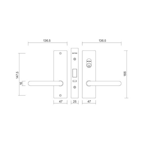 Entro Classroom Lock Kit Cyl Plain Parkwood