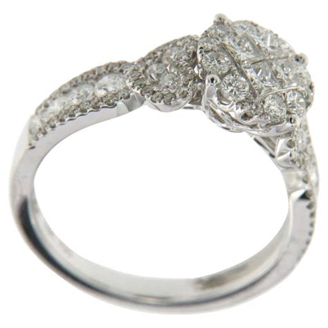 Marquise And Princess Cut Diamonds Ring In 18 Karat Gold At 1stdibs