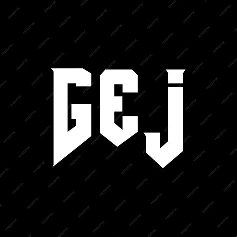 Premium Vector Gej Letter Logo Design For Technology Company Gej Logo Design Black And White