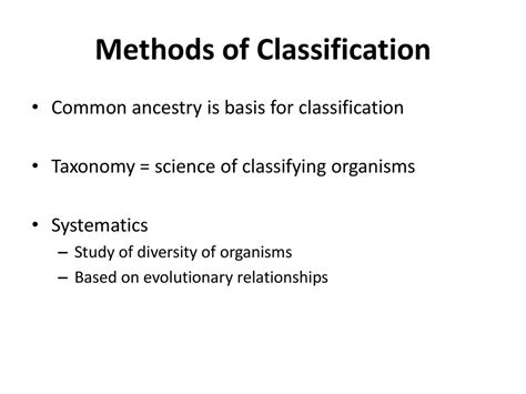 Topic Classification Of Living Things The Introduction Of Biology