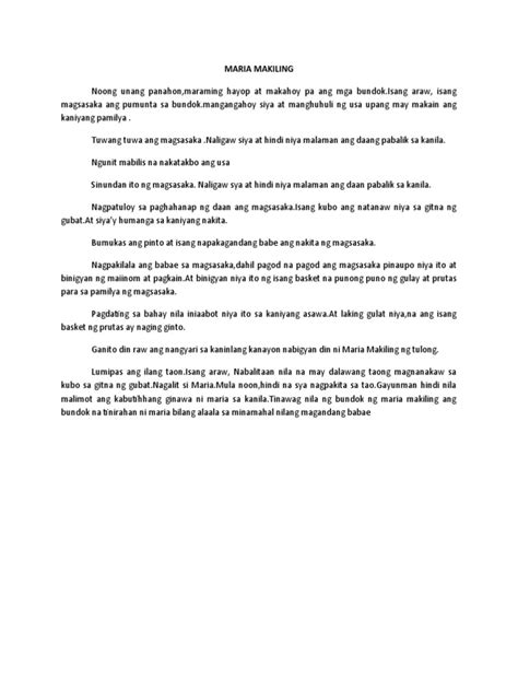 Maria Makiling Pdf