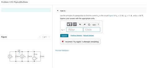 Solved Problem 4 95 Pspice Multisim Part A Use The Principle