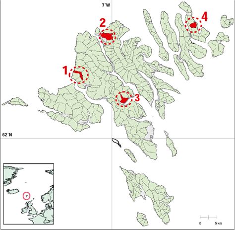 Geographic Location Of The Faroe Islands And Spatial Distribution Of
