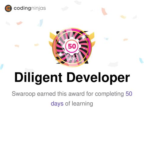Codingninjas Achievements Swaroop Desai