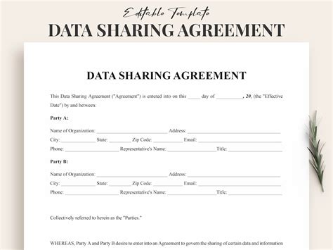 data sharing agreement template gdpr confidentiality contract