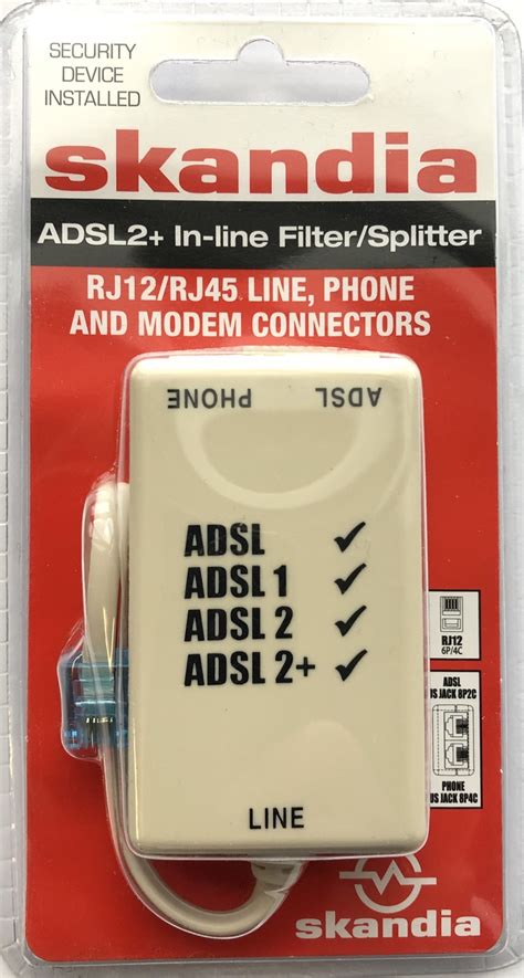 Splitter Adsl 2 Inline Filter Splitter