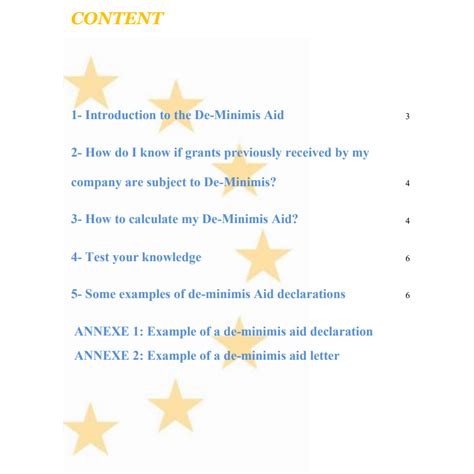 De Minimis Aid Guide Epm Academy