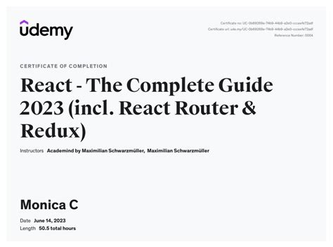 monica c on linkedin react redux continuouslearning udemycourse achievementunlocked