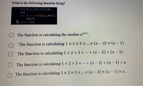 Solved What Is The Following Function Doing Chegg
