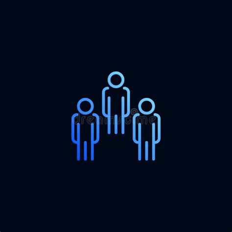 L nea Icono De La Gente Ejemplo Del Vector En Estilo Linear Ilustración