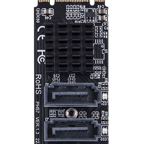 อะแดปเตอร์การ์ดไรเซอร์ M2 Mkey Pci E 56 พอร์ต M2 เป็น Sata 30 Nvme