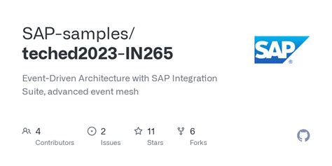 Github Sap Samples Teched In Event Driven Architecture With Sap Integration Suite