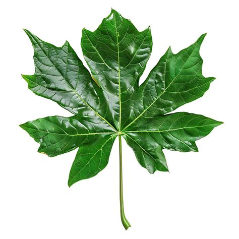 Hoja De Fatsia Aislada Con Forma De Hoja Compuesta Palmatamente