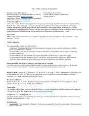Comprehensive Guide On Analysis Of Algorithms In Computer Course Hero
